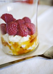 Vanilla Raspberry Rice Pudding | Baked Bree