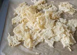 Kale Caesar Salad with Parmesan Crisp Croutons | Baked Bree