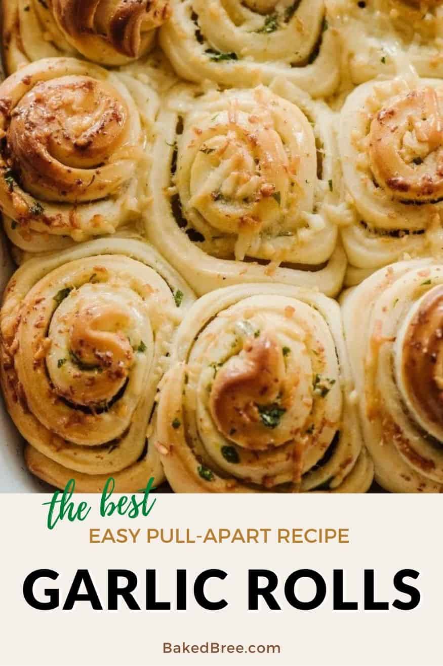 Garlic Rolls (Pull-Apart Bread Recipe) | Baked Bree