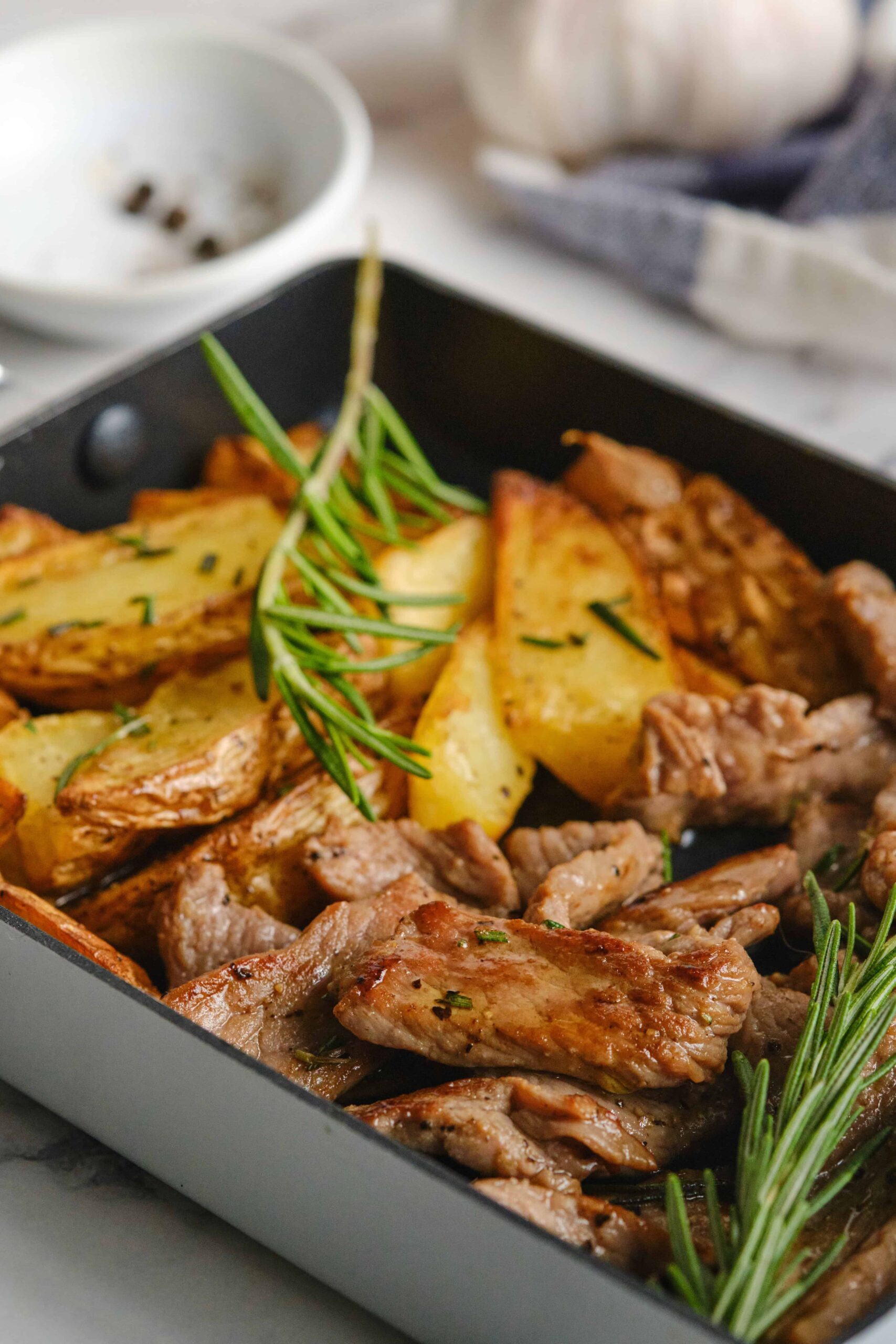 Delicious Steak And Potatoes (Steak Strips) | Baked Bree