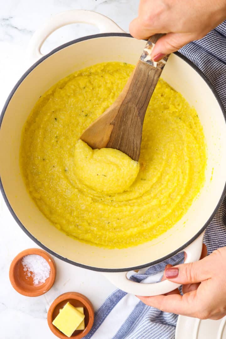 Delicious Creamy Polenta Recipe | Baked Bree