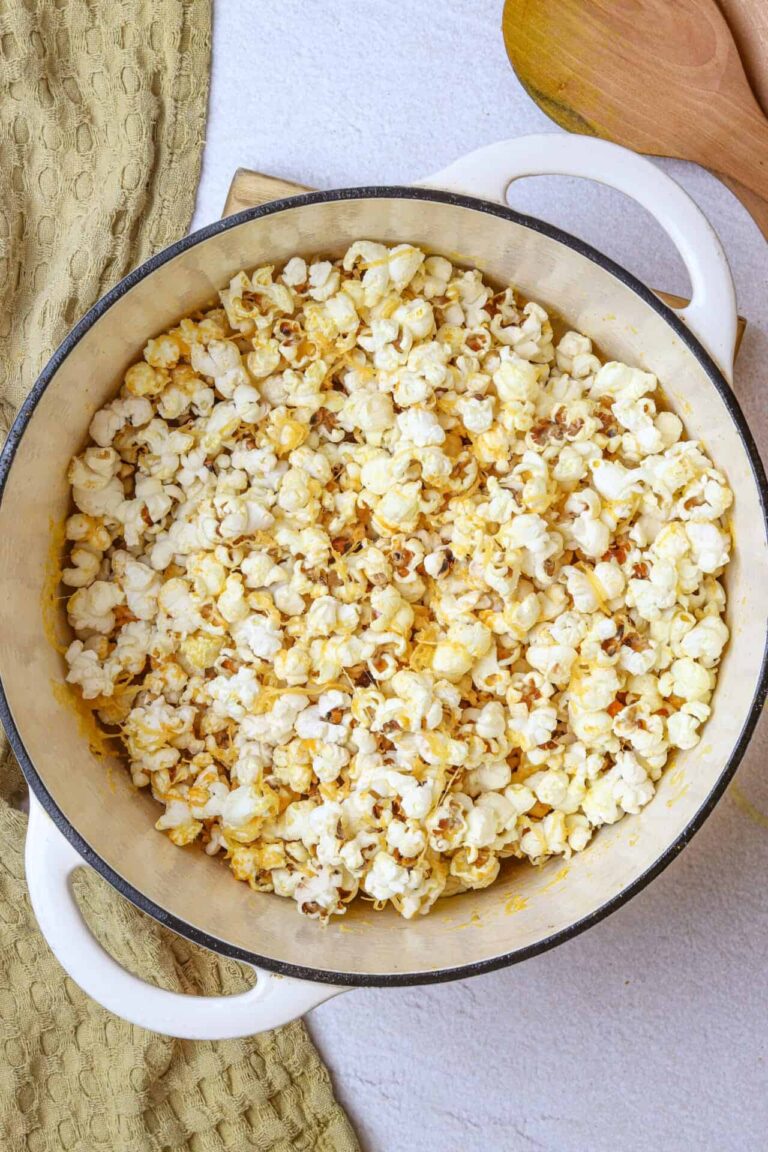 Easy Cheese Popcorn Recipe | Baked Bree