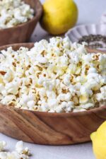 Lemon Popcorn Recipe (with Pepper!) | Baked Bree