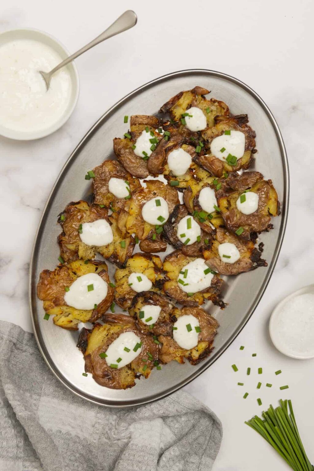 Crispy Smashed Red Potatoes | Baked Bree