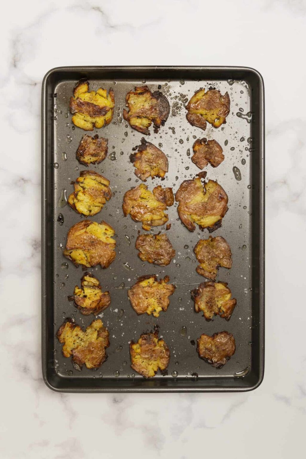 Crispy Smashed Red Potatoes | Baked Bree