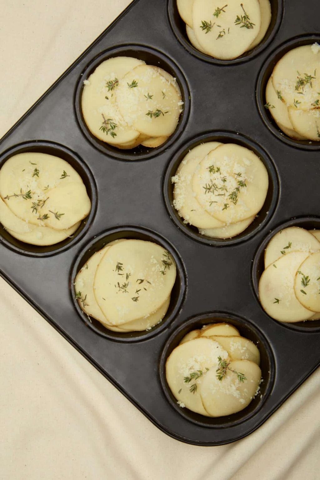 Crispy Muffin Tin Potato Stacks | Baked Bree