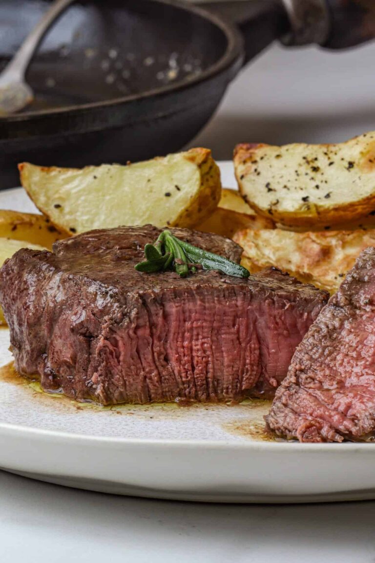 Cast Iron Skillet Filet Mignon | Baked Bree