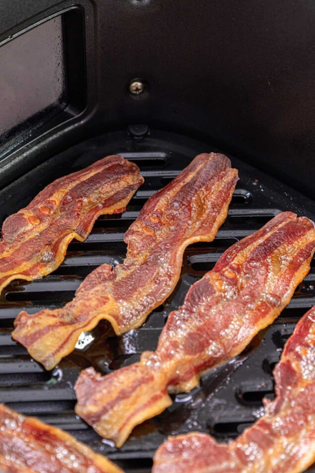Frozen Bacon in the Air Fryer | Baked Bree