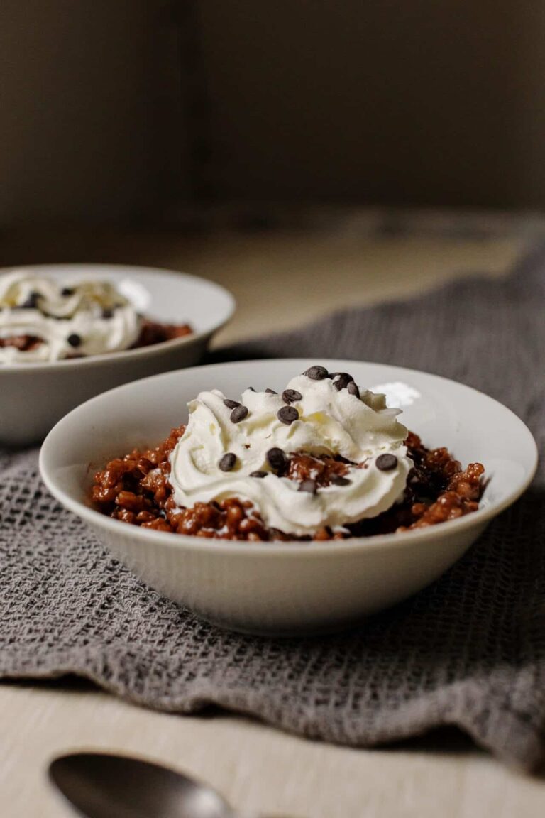 Chocolate Rice Pudding | Baked Bree