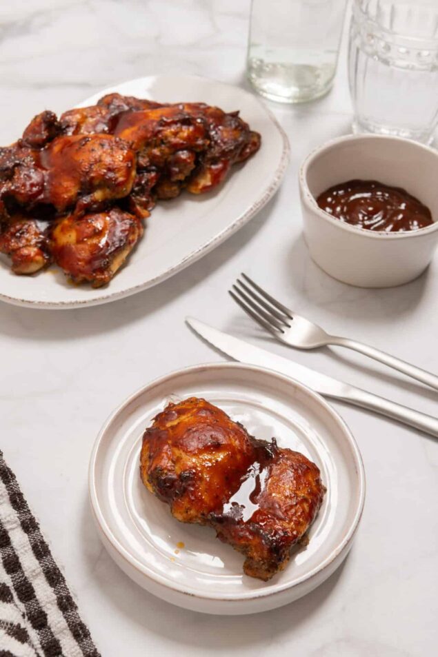 BBQ Boneless Chicken Thighs | Baked Bree
