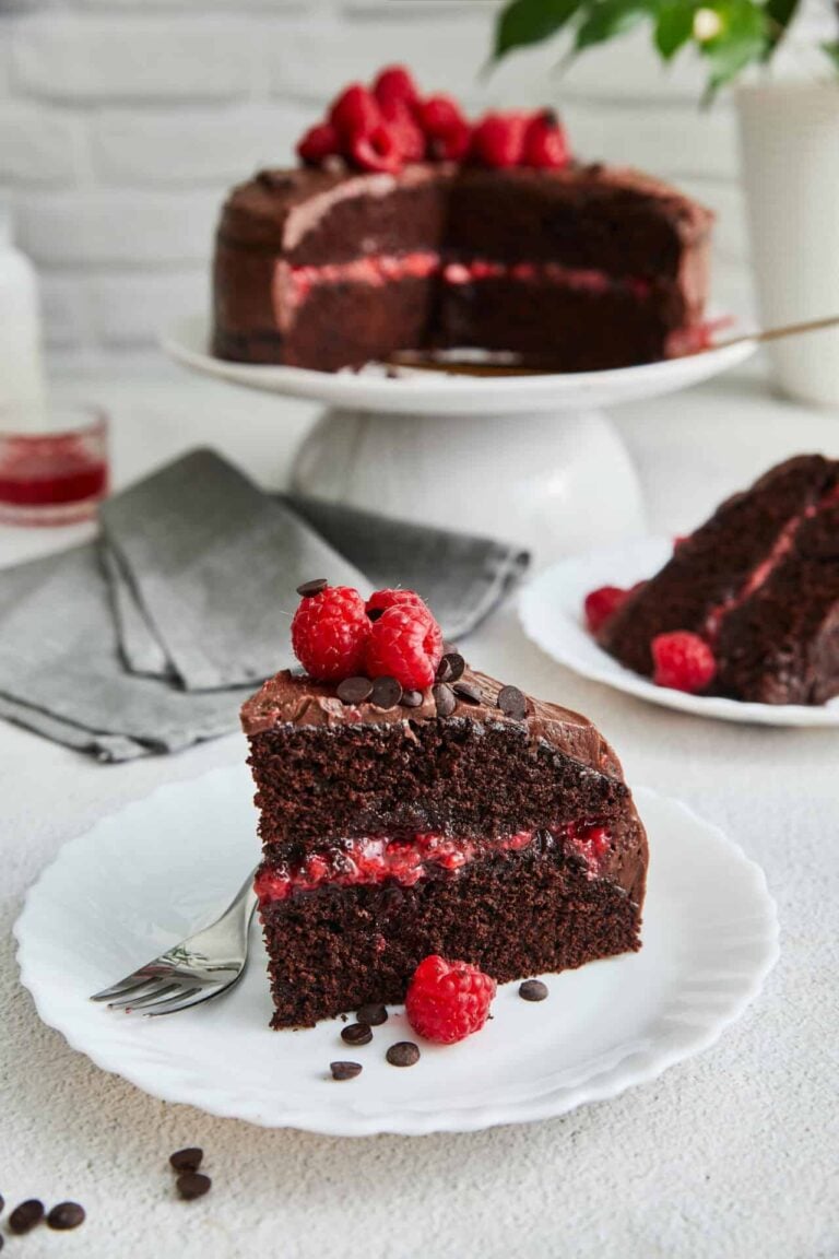 Chocolate Raspberry Cake | Baked Bree