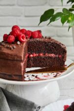 Chocolate Raspberry Cake | Baked Bree