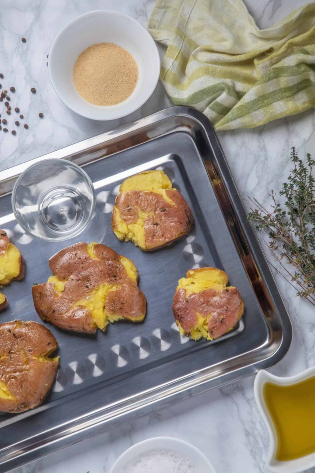 Smashed Fingerling Potatoes Recipe | Baked Bree