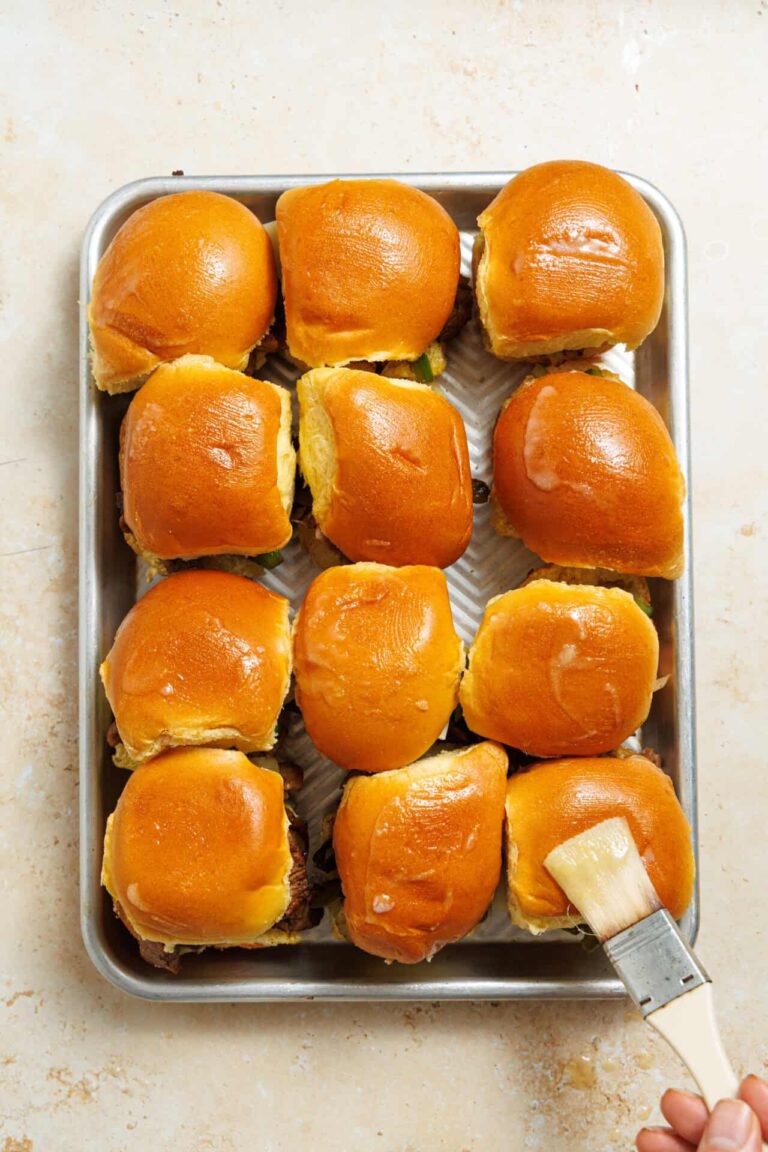 Philly Cheesesteak Sliders | Baked Bree
