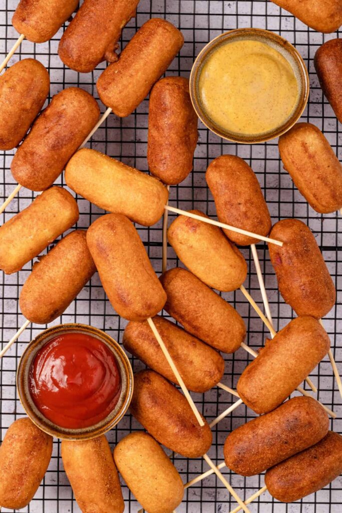Mini Corn Dogs | Baked Bree