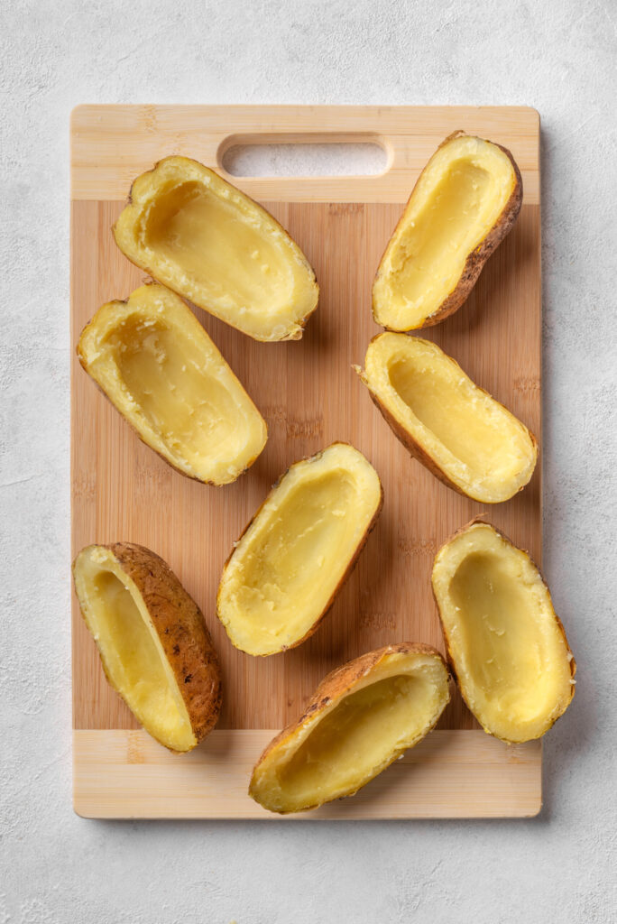 Loaded Potato Skins | Baked Bree