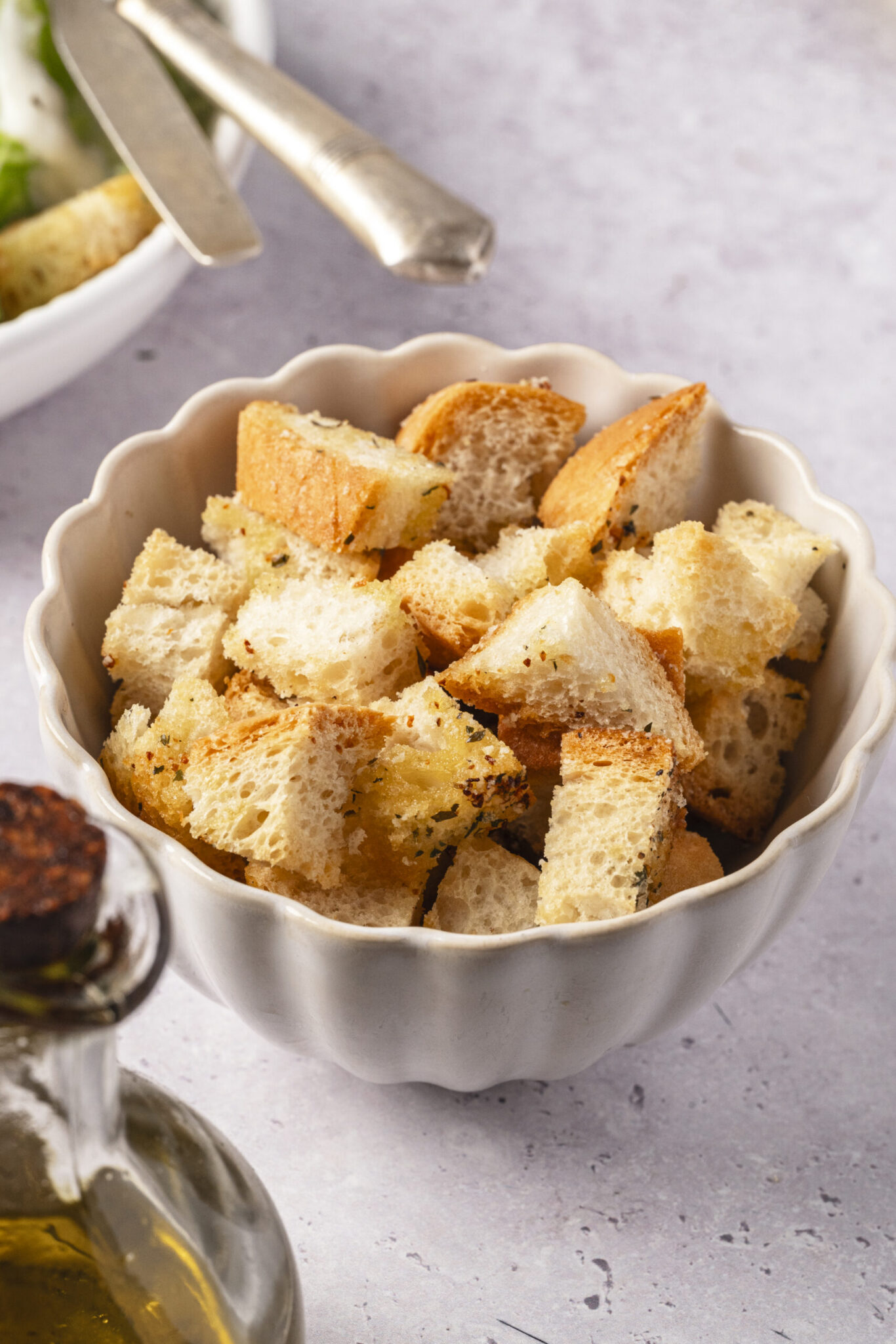 Caesar Croutons | Baked Bree