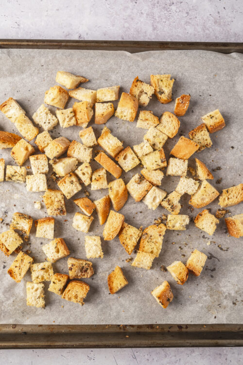Caesar Croutons | Baked Bree